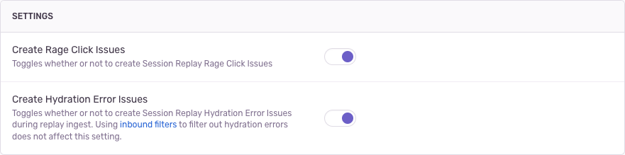 Replay Issues | Sentry for JavaScript